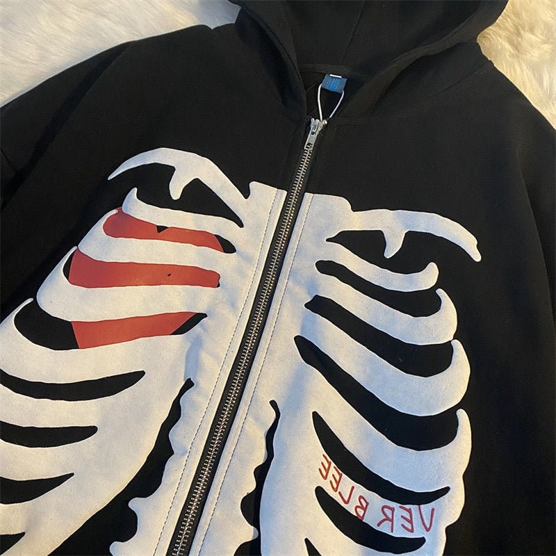 Skeleton Jacket With Heart | Y2K Station - Y2k station