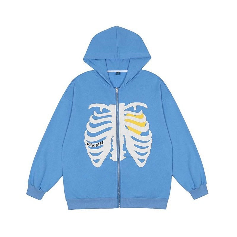 Skeleton Jacket With Heart | Y2K Station - Y2k station