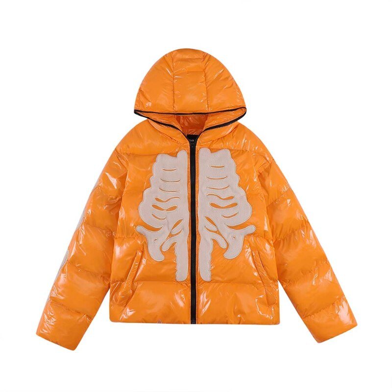 Skeleton Puffer Jacket | Y2K Station - Y2k station