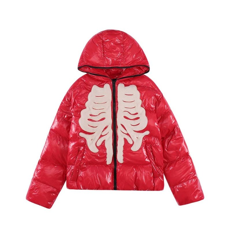 Skeleton Puffer Jacket | Y2K Station - Y2k station